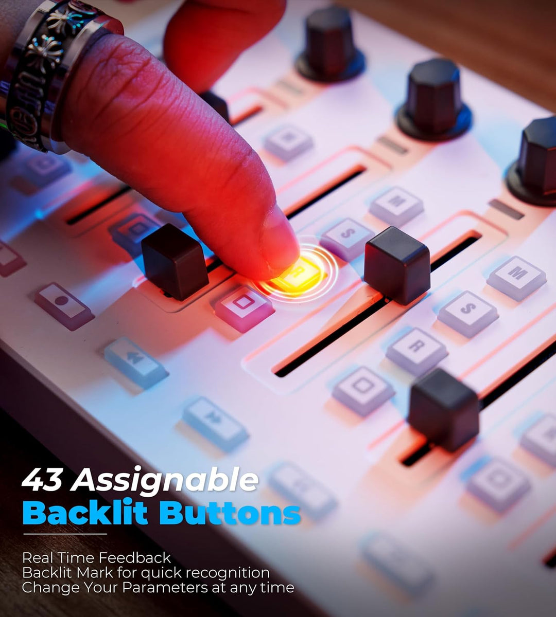 Vangoa Wireless Midi Controller Mixer Mute, Portable USB MIDI Controll