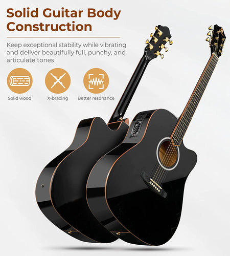 [available on Amazon]Vangoa 12 String Acoustic Electric Guitar Natural