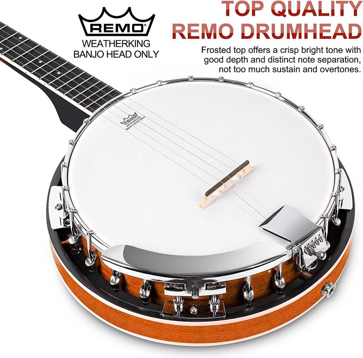 Vangoa Banjo 5 String Full Size 38 In